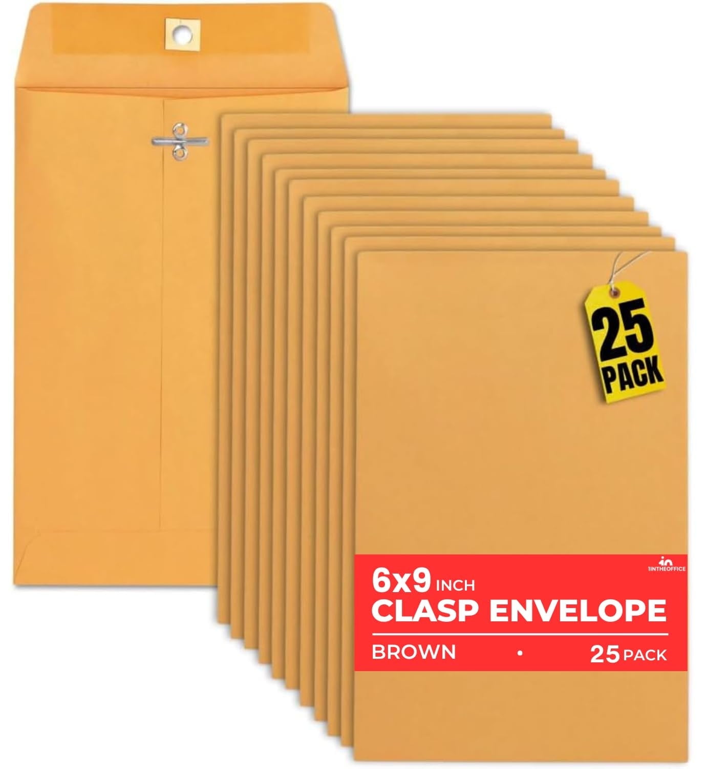 1InTheOffice Manilla Envelopes 6x9, Mailing Envelopes, Brown Envelopes ...