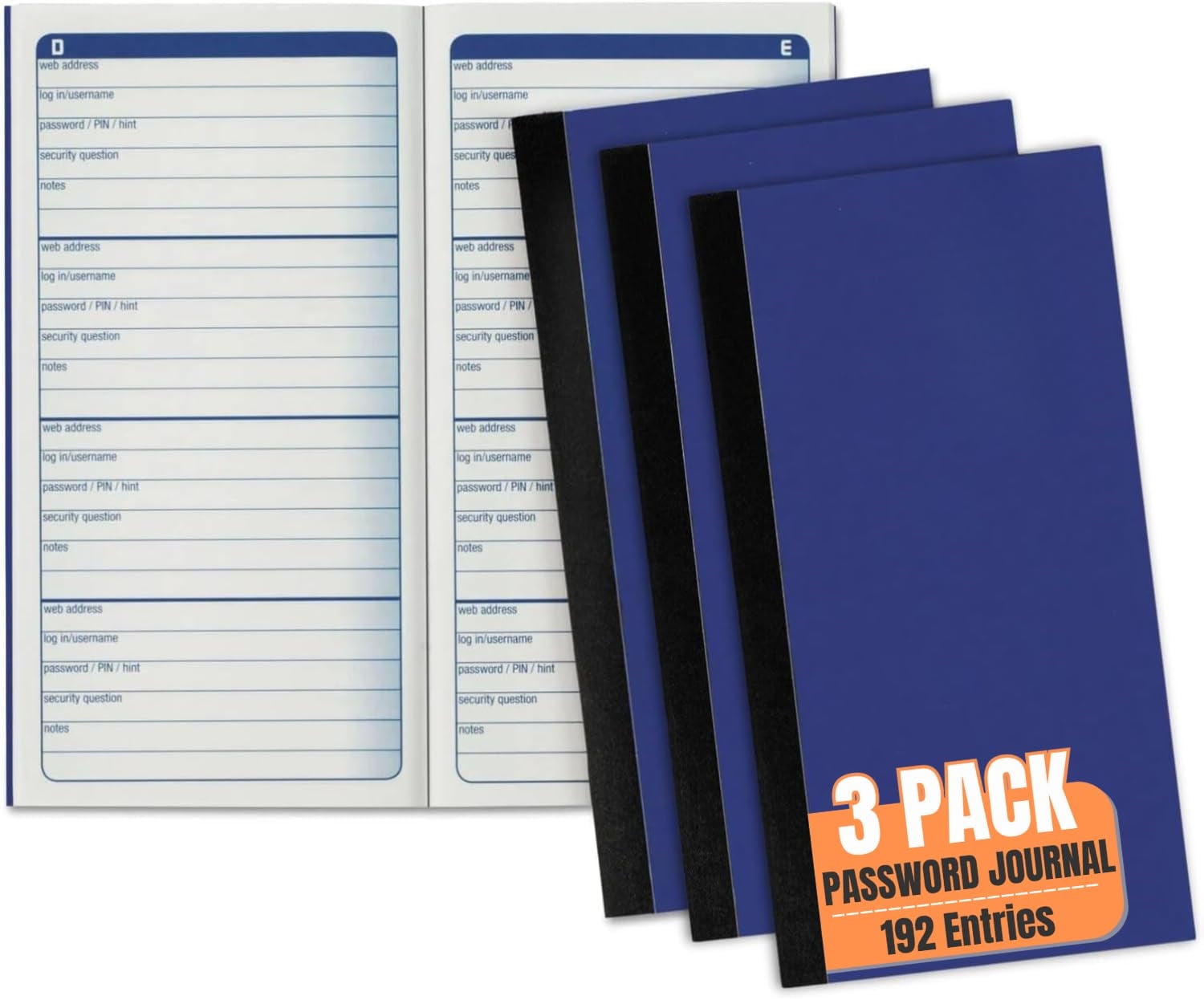1InTheOffice Password Keeper Book, Password Journal, Password Organizer ...