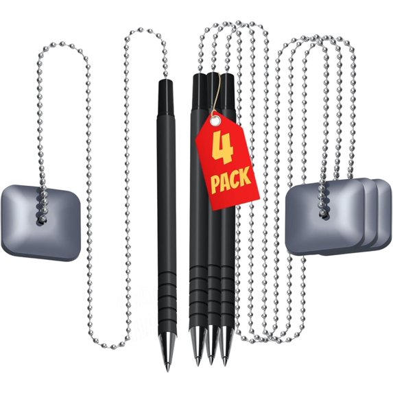 1InTheOffice Pen with Chain 7mm, Security Pen with Adhesive Pad, Pen ...