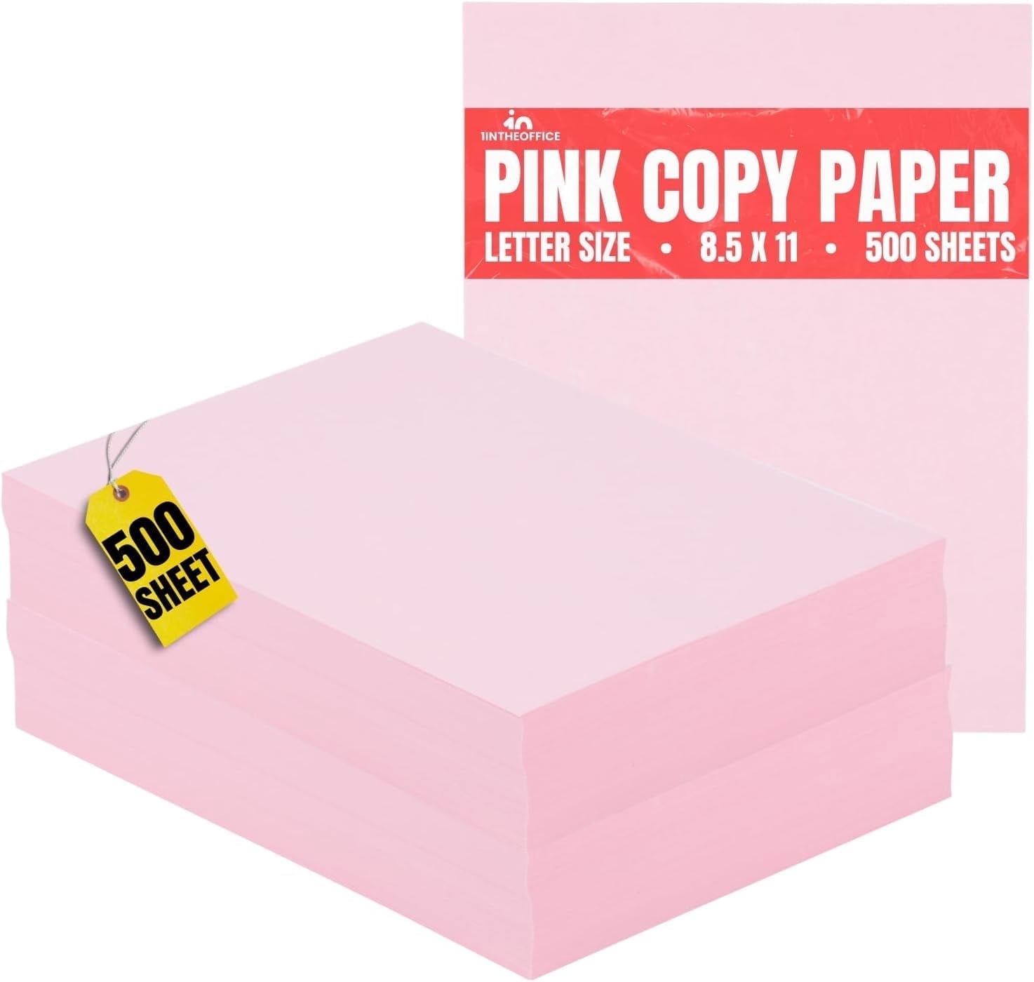 1InTheOffice Pink Copy Paper, Colored Printer Paper, Copy Paper for ...