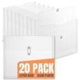 1InTheOffice Poly Envelopes Expandable Plastic Clear Envelope With ...
