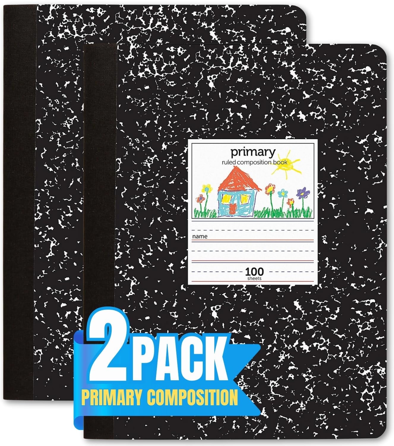 1InTheOffice Primary Composition Notebook, 7 1/2" x 9 3/4", Unruled ...