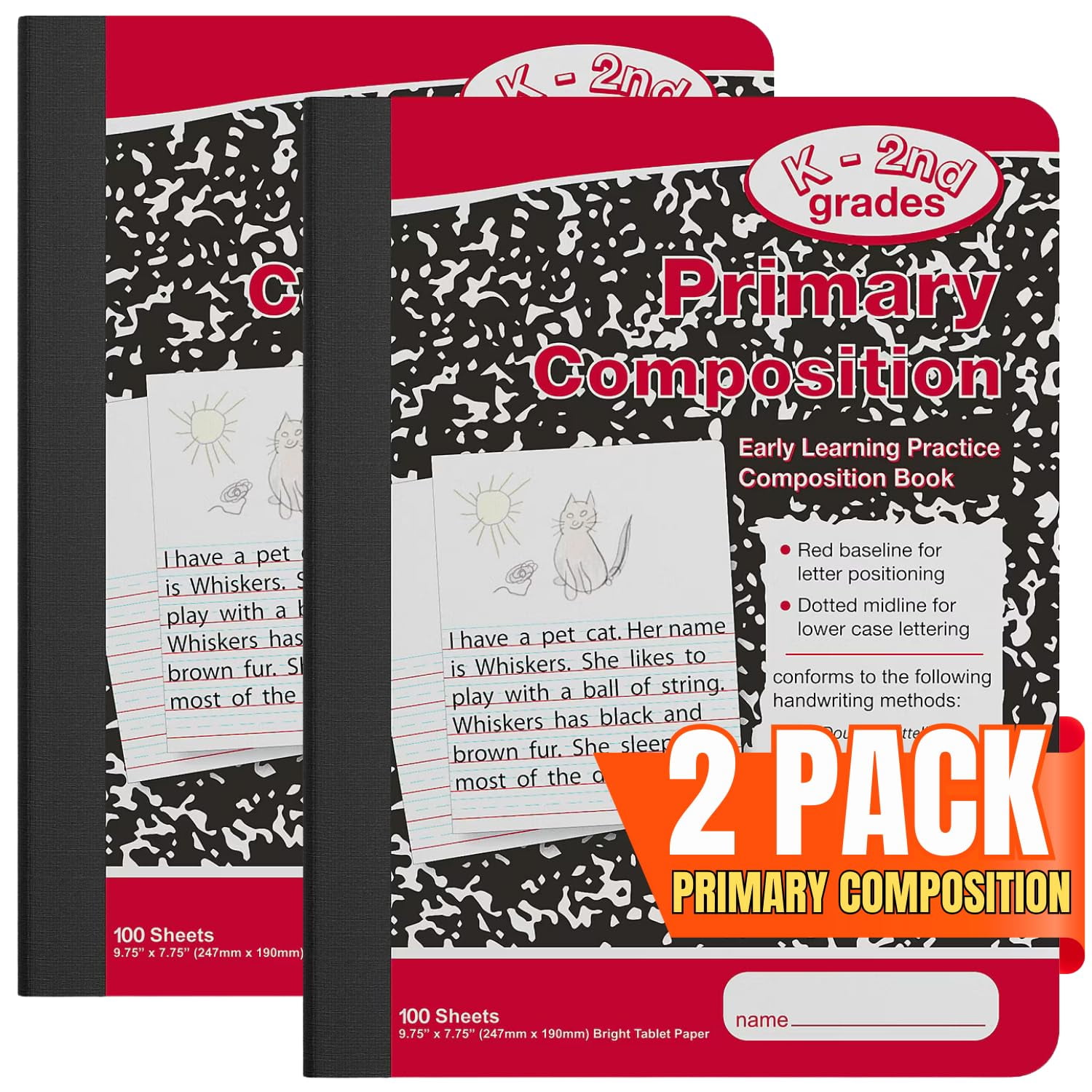 1InTheOffice Primary Composition Notebook K-2, Primary Journal ...