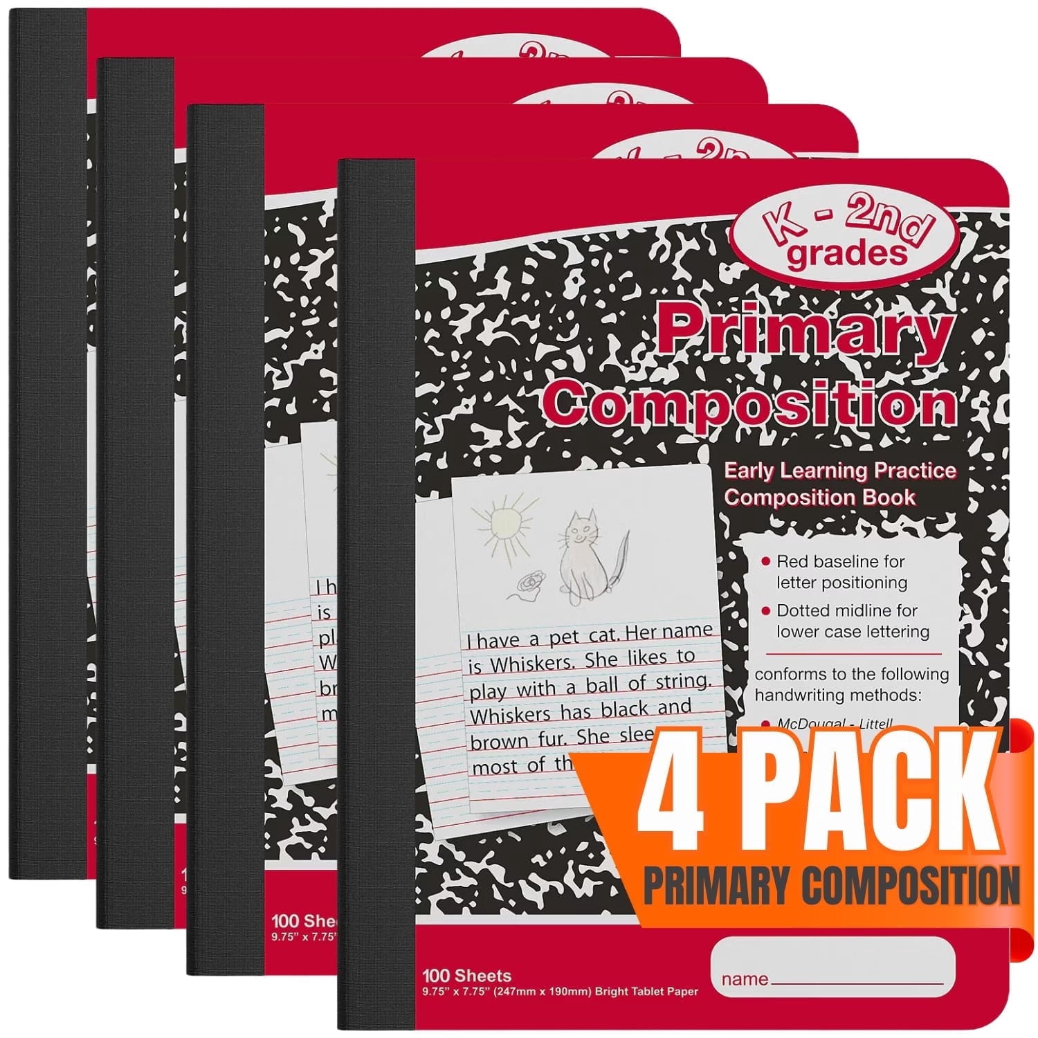 1InTheOffice Primary Composition Notebook K-2, Primary Journal ...