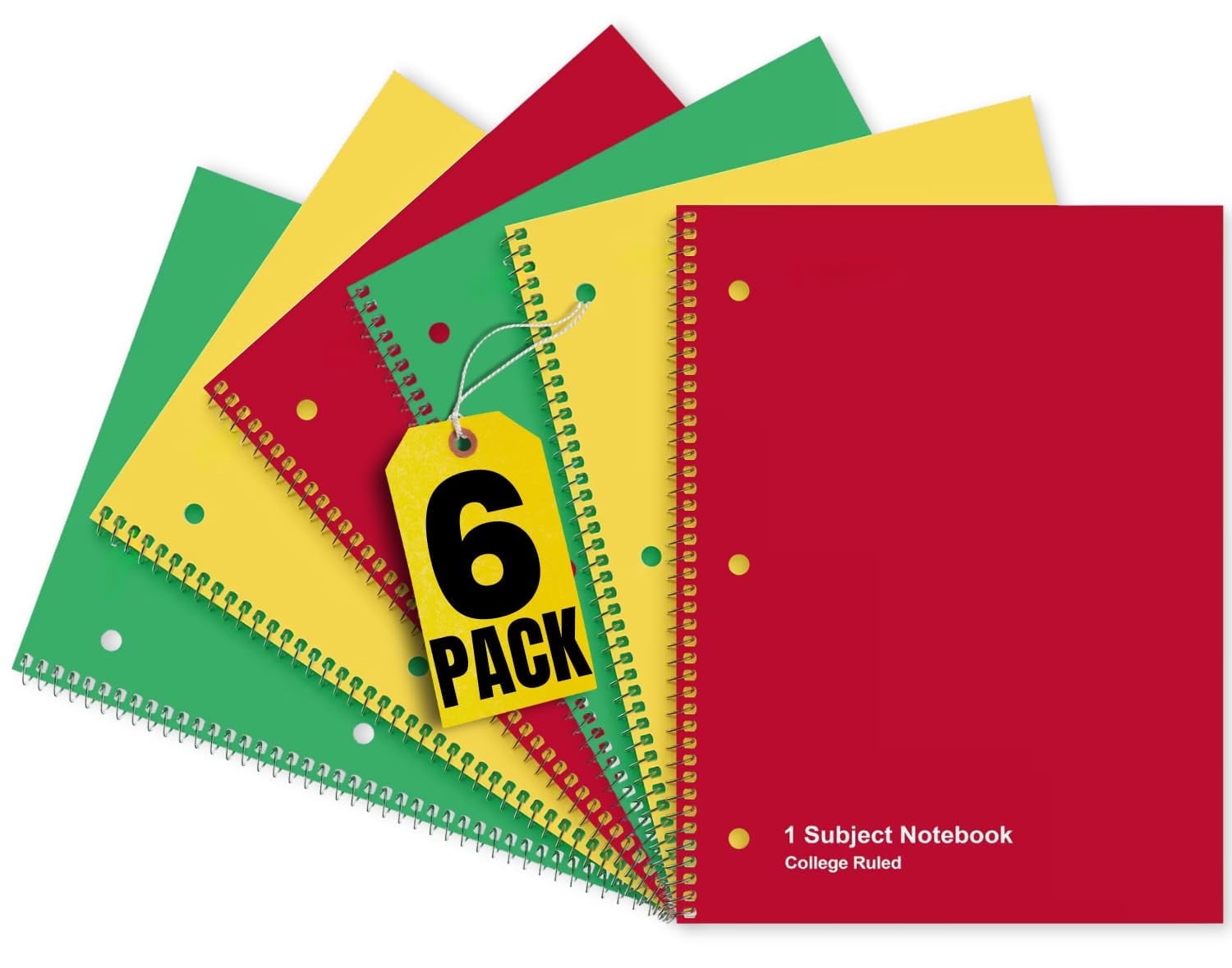 1InTheOffice Spiral Notebook College Ruled, College Ruled Spiral ...