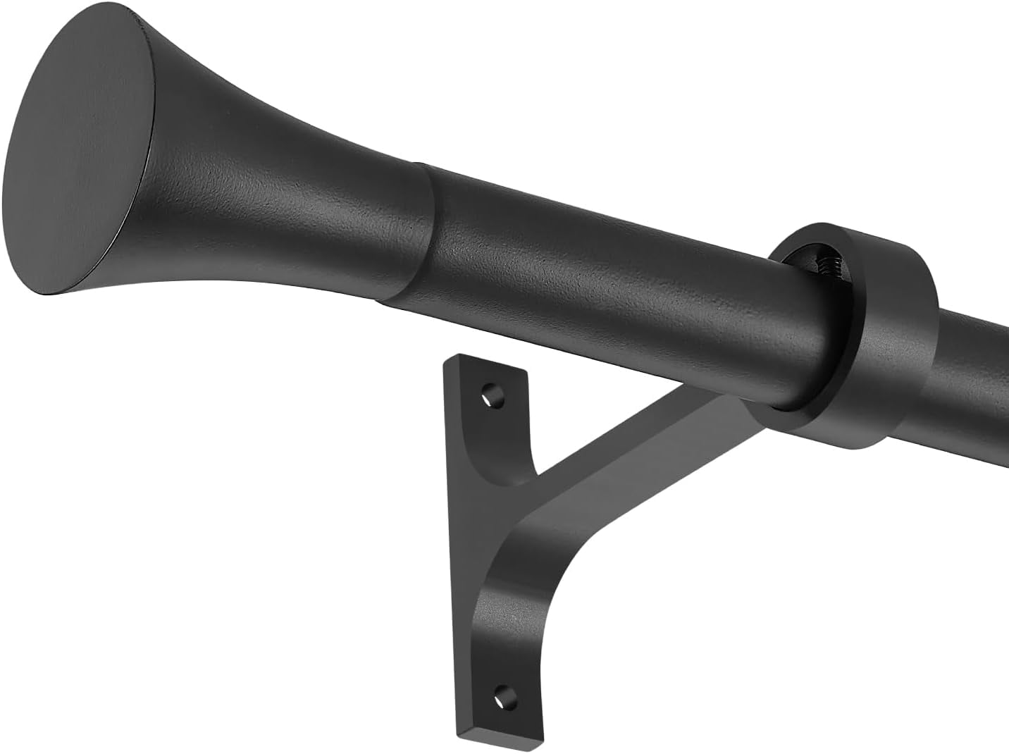 1Inch Single Curtain Rods, Decorative Drapery Rods with Adjustable 28 ...