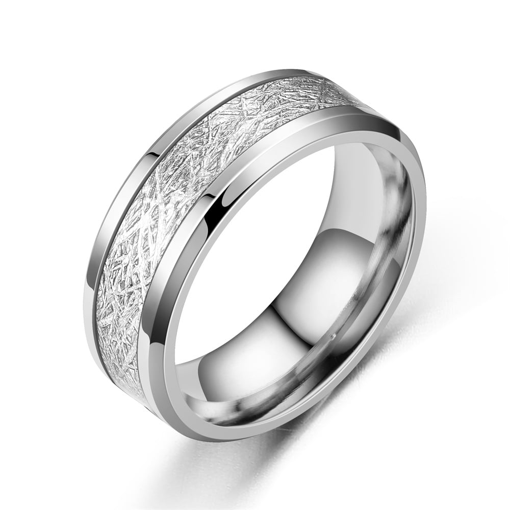 1JIE Men's Stainless Steel Double Beveled Dripping Oil Inlaid Ice ...