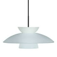 1JT-451325-BK Besa Lighting Trilo 15 - One Light Cord Pendant with Flat ...