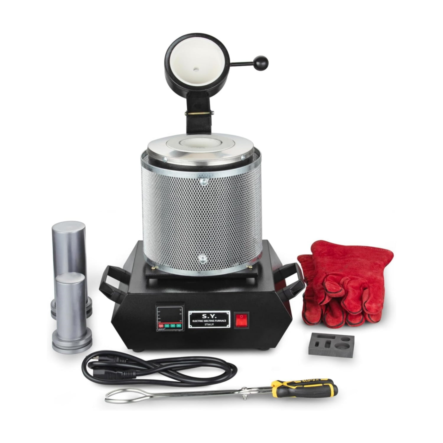 1KG+3KG 2100F Gold MeltingFurn aceLED Digital Electric SmeltingFurn ...