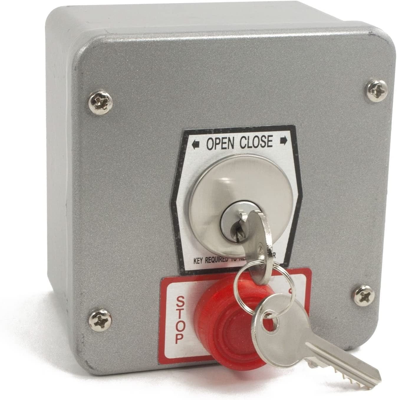 1KXS Nema 4 Exterior Tamperproof Open-Close Key Switch With Stop Button Surface Mount - Walmart.com