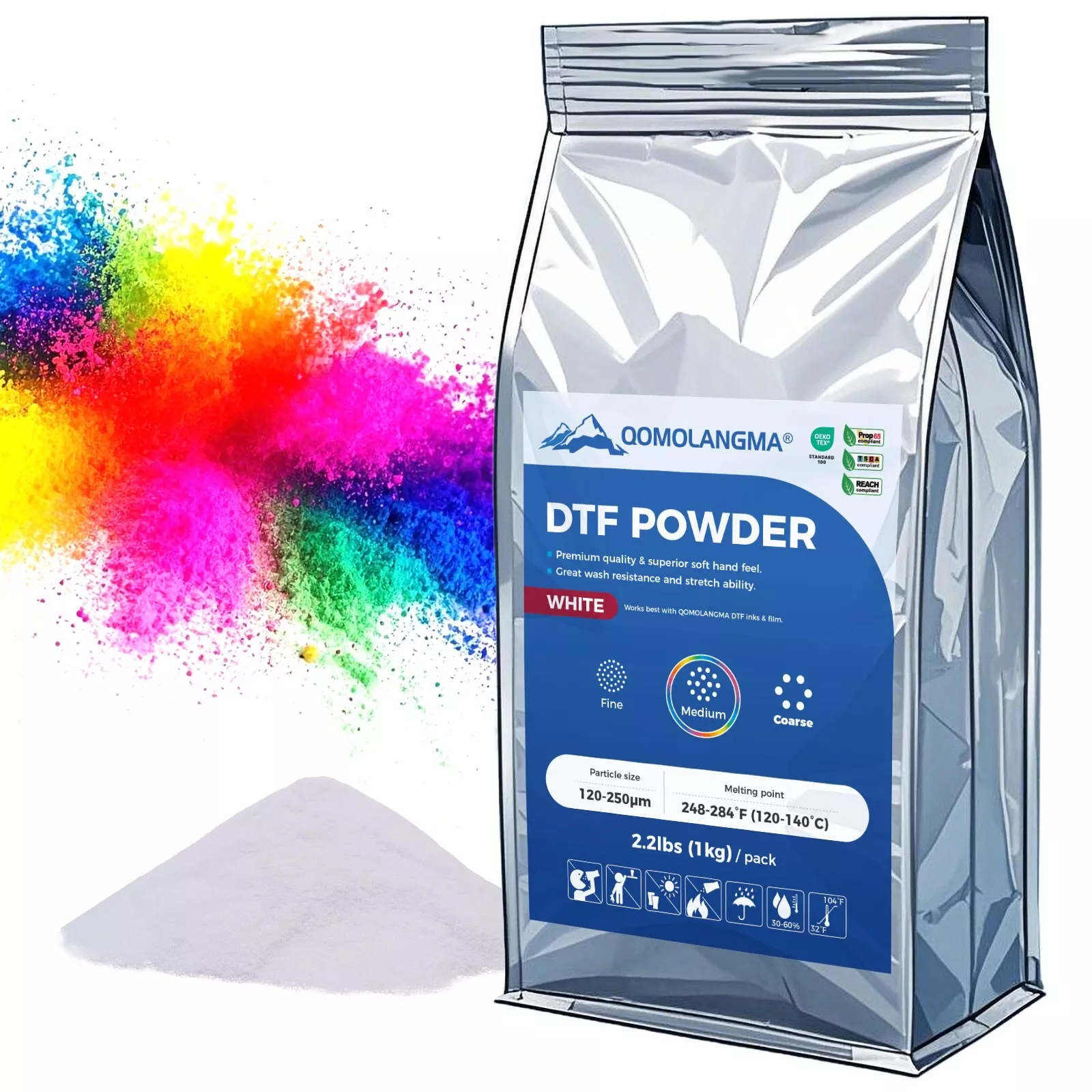 1Kg Dtf Powder Digital Transfer Hot Melt Adhesive Powder Direct To Film ...
