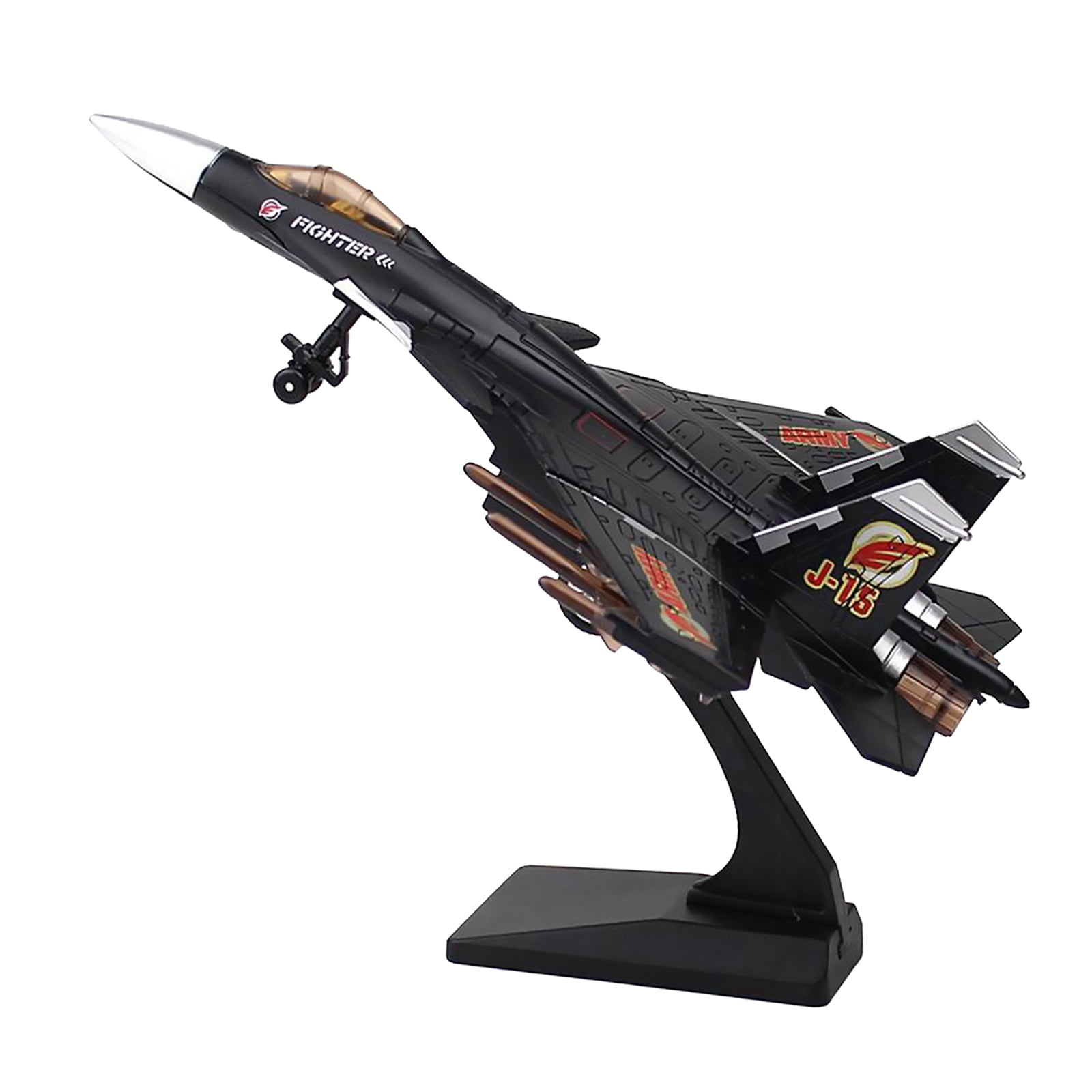 1Kids Play Gifts J15 Fighter Aircraft Model High Simulation 1:100 Alloy ...