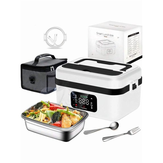1L 8000mAh Wireless Electric Heating Lunch Box - Timer Auto-Heating ...