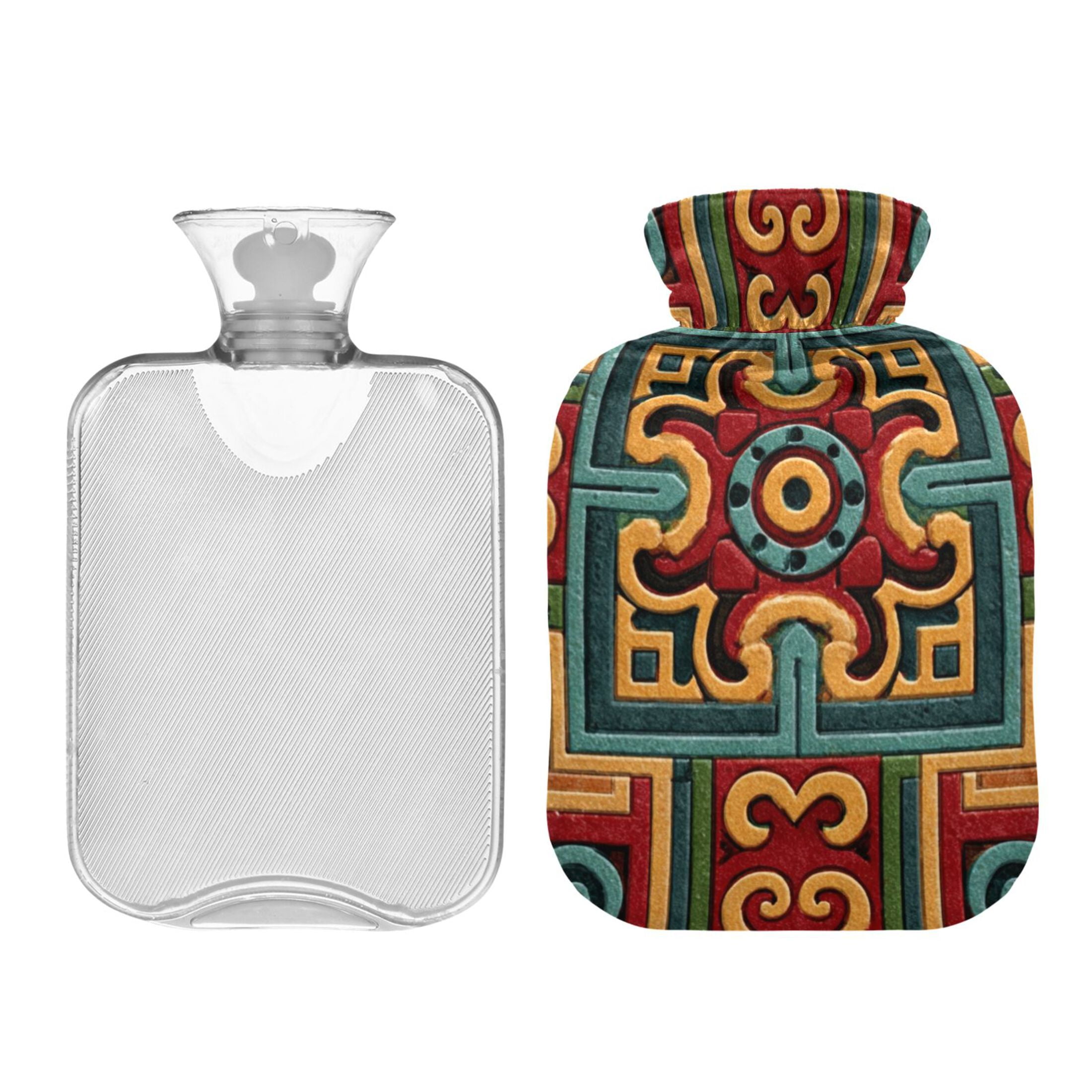 1L Fully Printed Hot Water Bottle Cover + Hot Water Bottle For Hot ...
