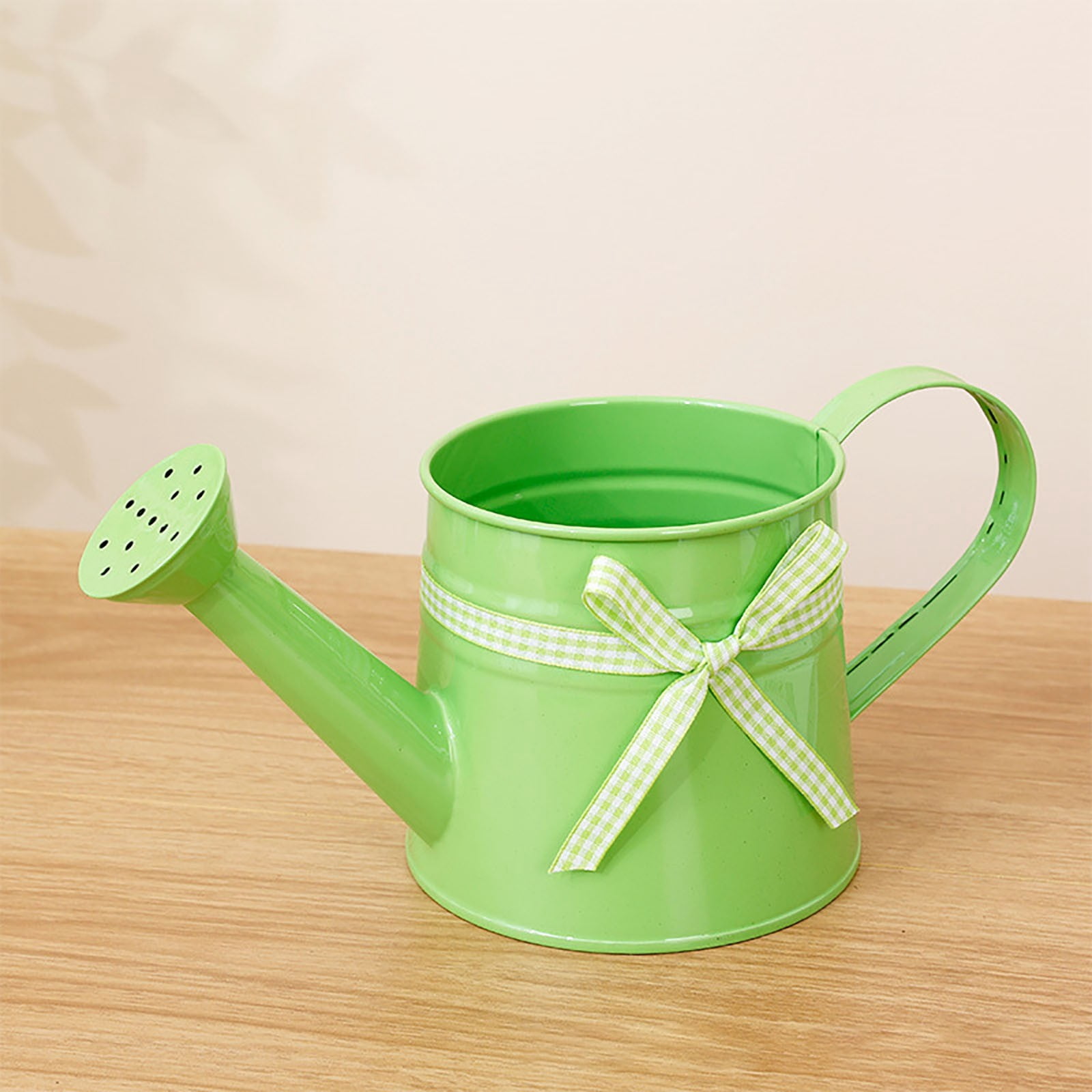 1L Metal Watering Can with Decorative Bow, Galvanized Steel Indoor ...