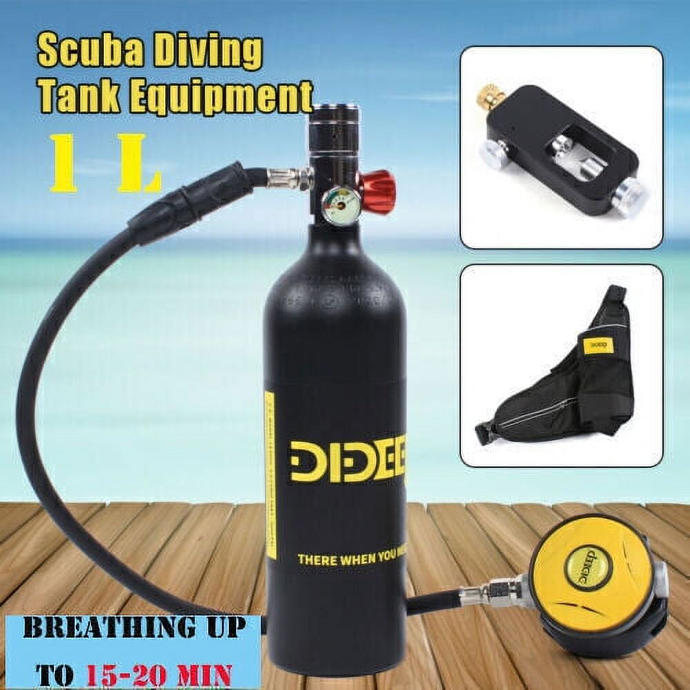 1L Mini Scuba Diving Case Kit Oxygen Tank Pump Equipment Underwater ...