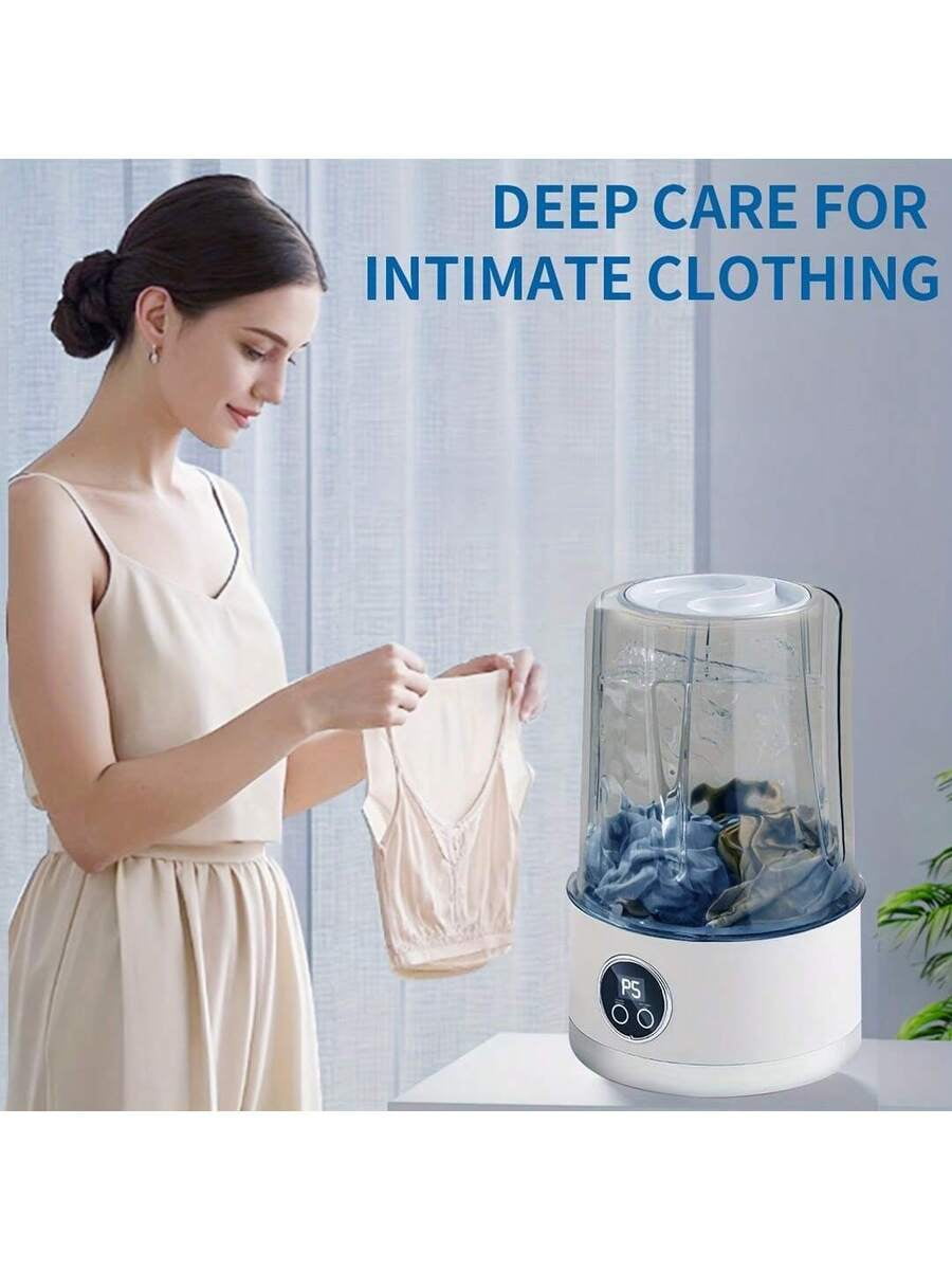 1L Mini Washing Machine, USB Wireless Portable Underwear Laundry Cup ...