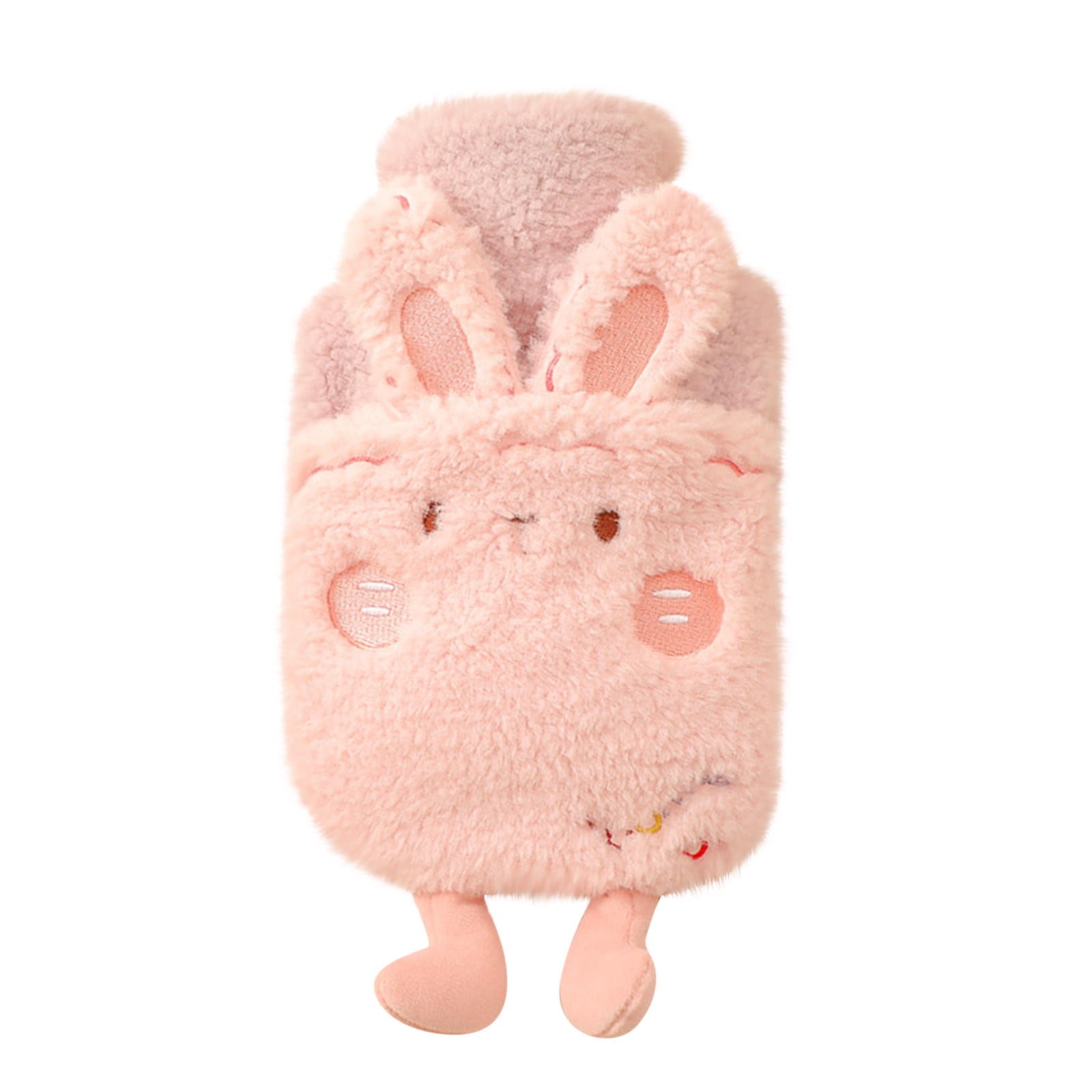 1L PVC Rubber Hot Water Bottle With Soft Fleece Cover, Warm Compress ...