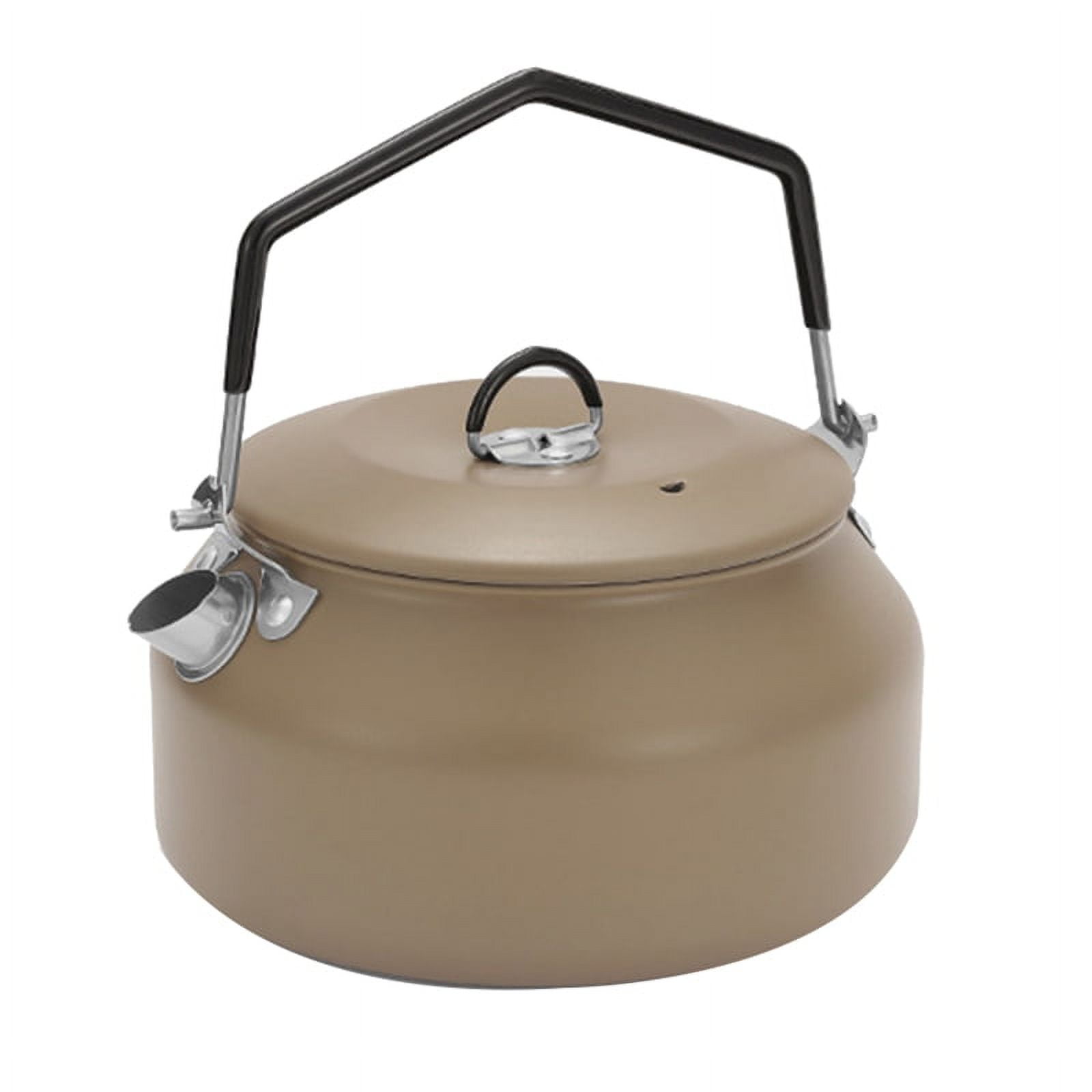 1L Portable Kettle Camping Stovetop Teapot with Folding Handle Outdoor ...