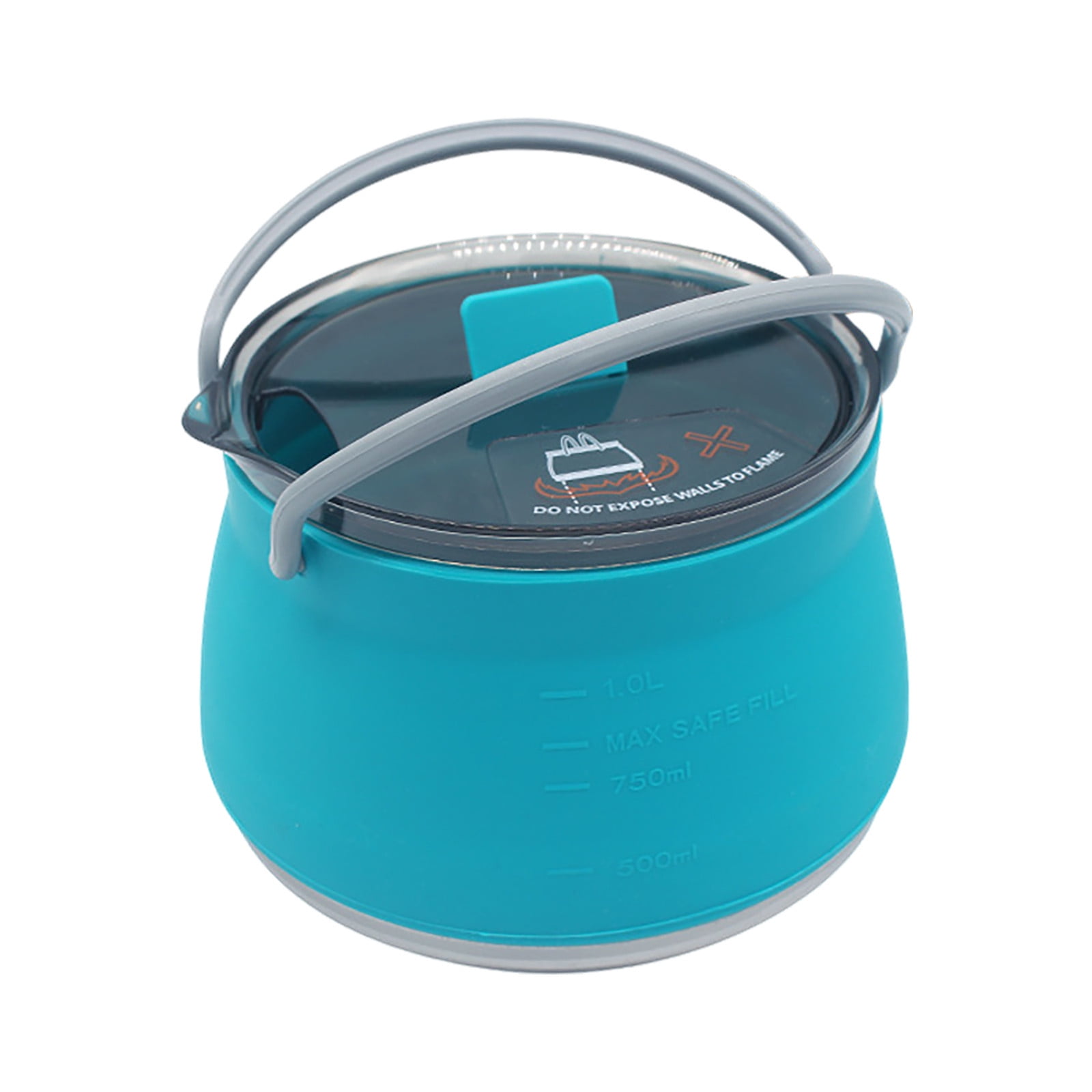 1L Silicone Camping Pot – Foldable Outdoor Cooking Kettle for Camping ...