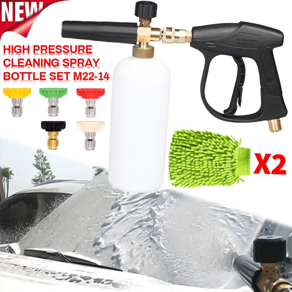 1L Snow Foam Cannon Lance 300BAR 4350PSI Quick Connect Adjustable Thick ...