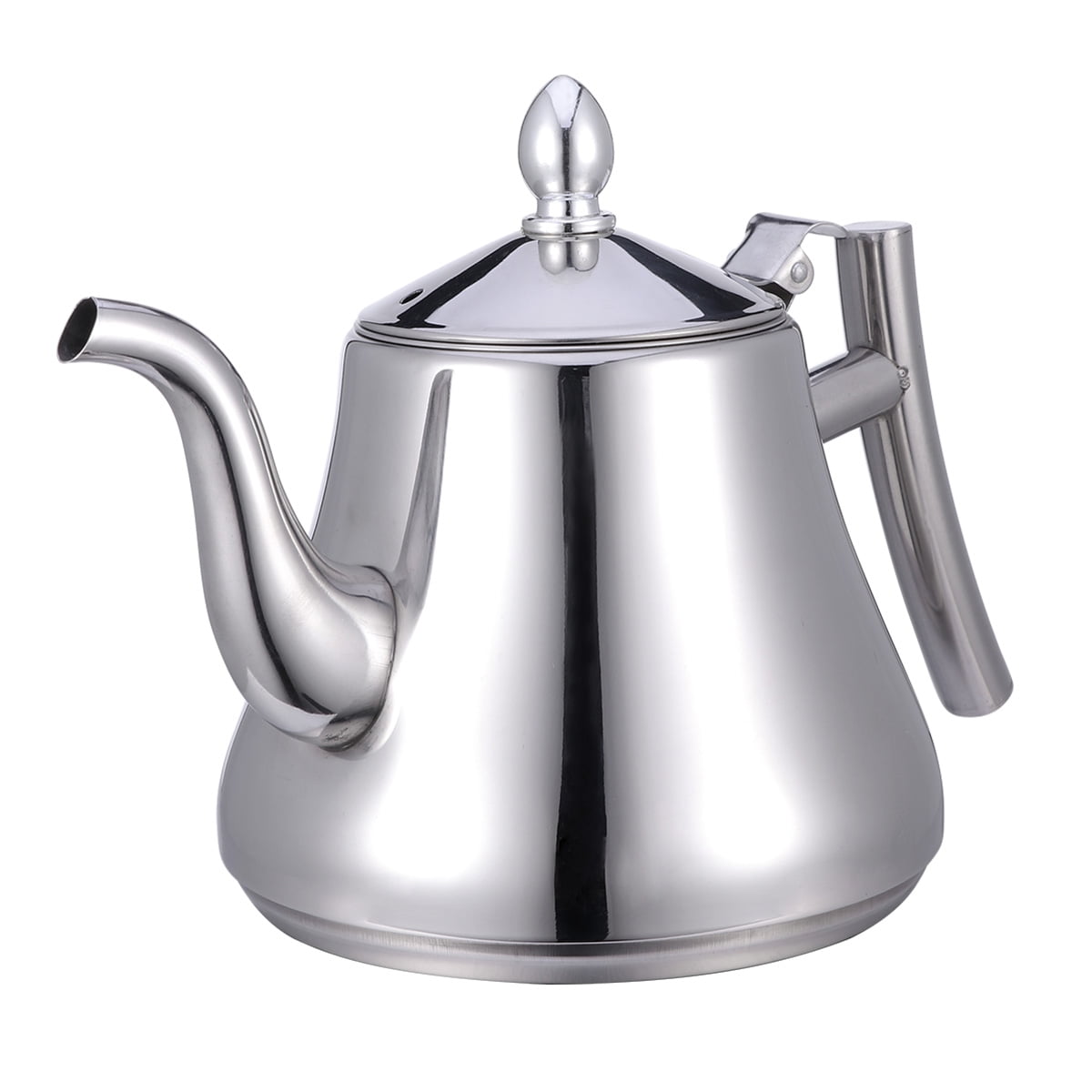 Homemaxs Stainless Steel Tea Kettle, 1L with Strainer, Silver, Durable ...