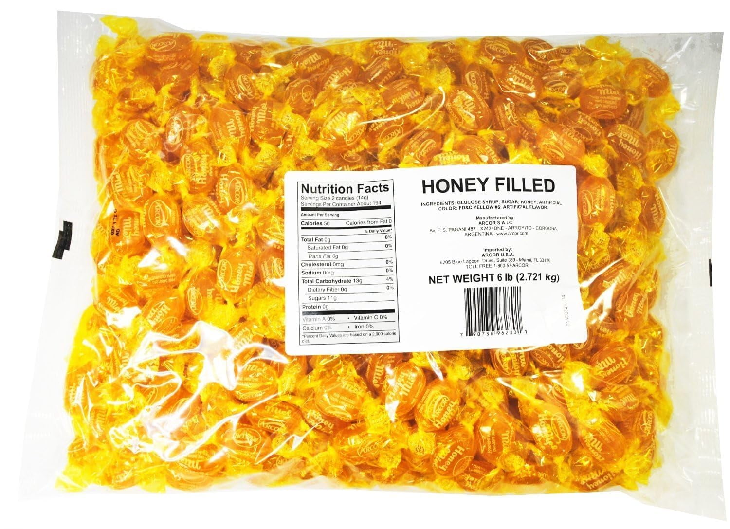 1LB lbs Honey Filled Hard Candy by Nuts To You | Honey Flavored Classic ...