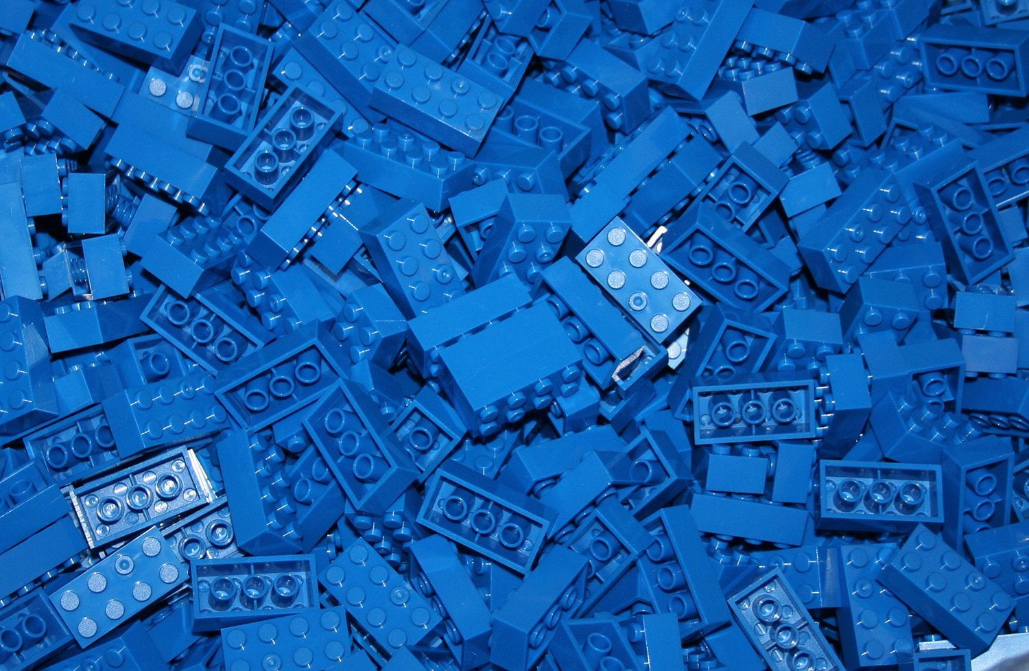 1LB or 180 pieces Blue 2x4 building bricks, compatible to Lego 3001 ...