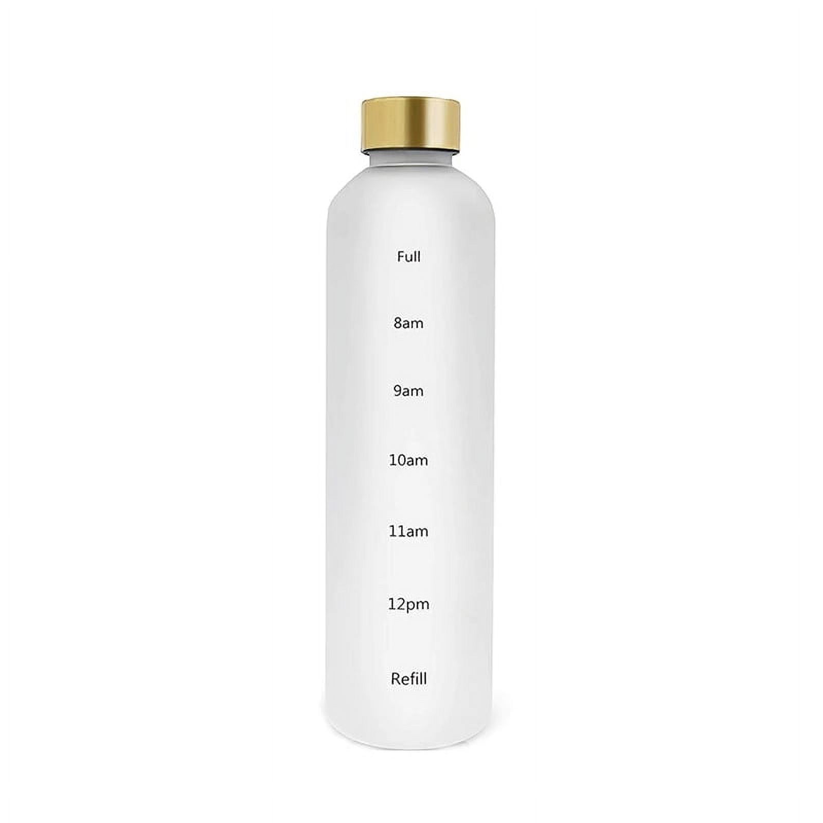 1Liter Sports Water Bottle With Time Marker Fitness Outdoor Travel ...