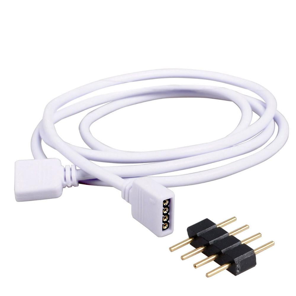 1M 2M 3M 5M 10M 4PIN RGB Extension Cable DC 12V White Black Male Female Extend Wire Cord For ...