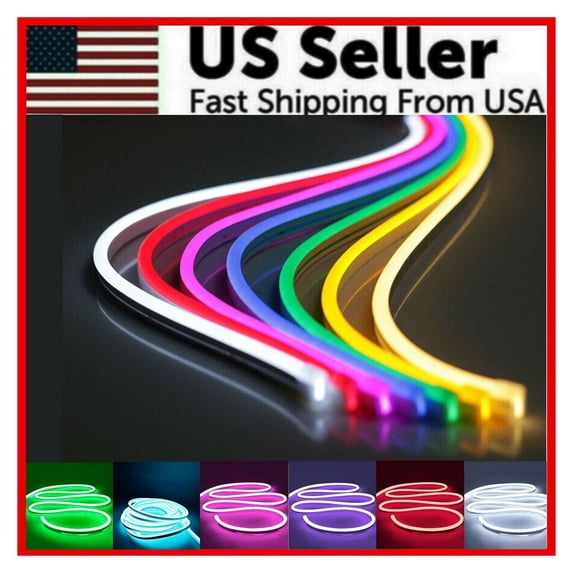 1M 2M 5M 12V Flexible Sign Neon Lights Silicone Tube LED Strip ...