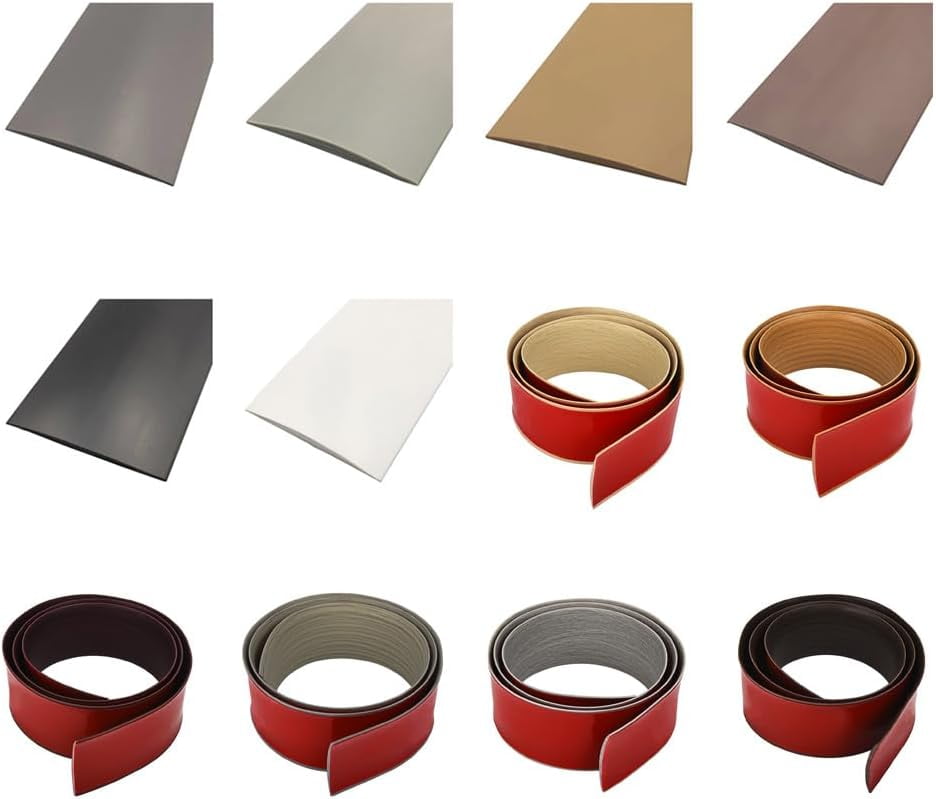 1M/3.2ft Self-Adhesive PVC Floor Gaps Flat Transition Strip Laminate ...