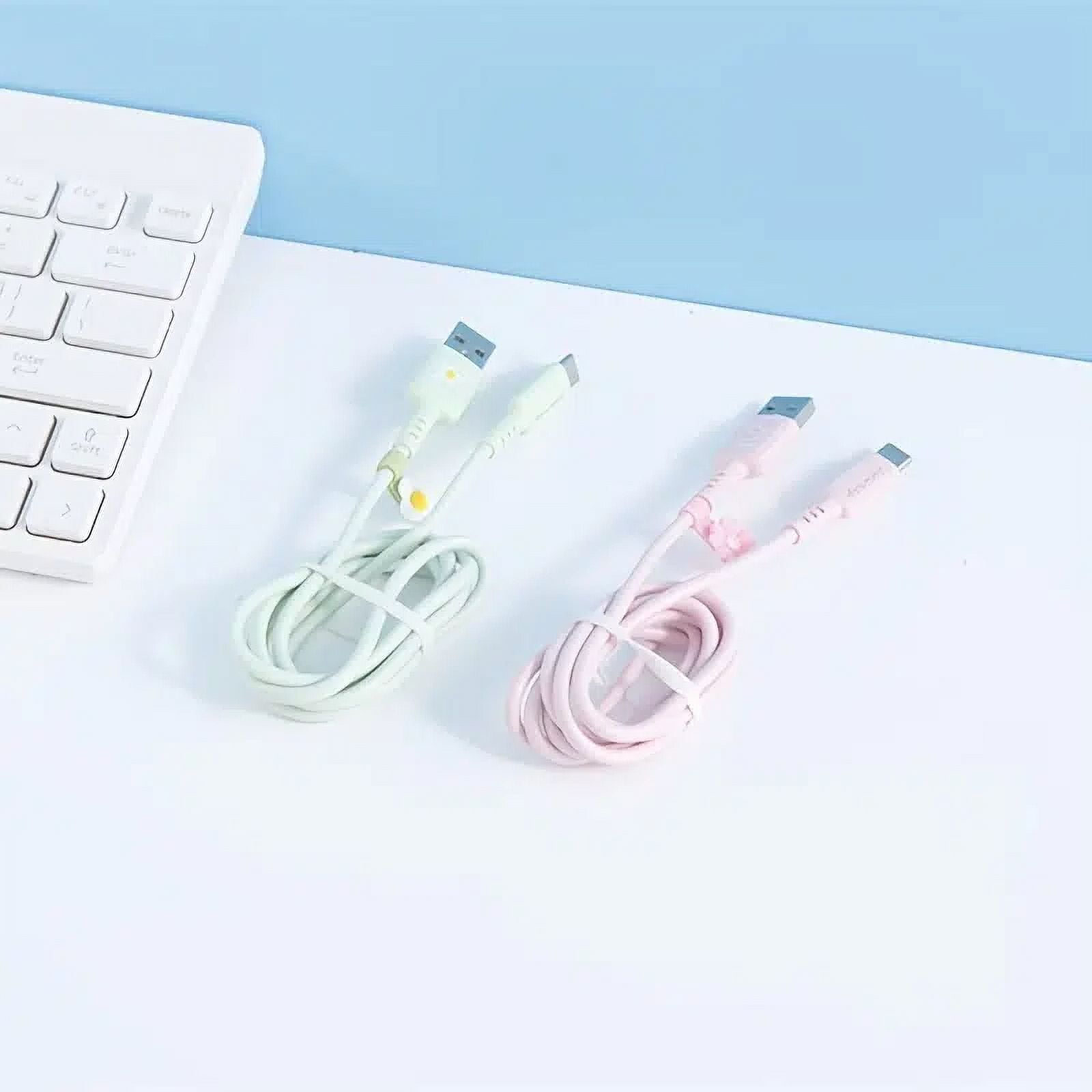 1M/3.3Ft Data Cable Charging Cable MICRO TYPE-C Sakura Pink Green ...