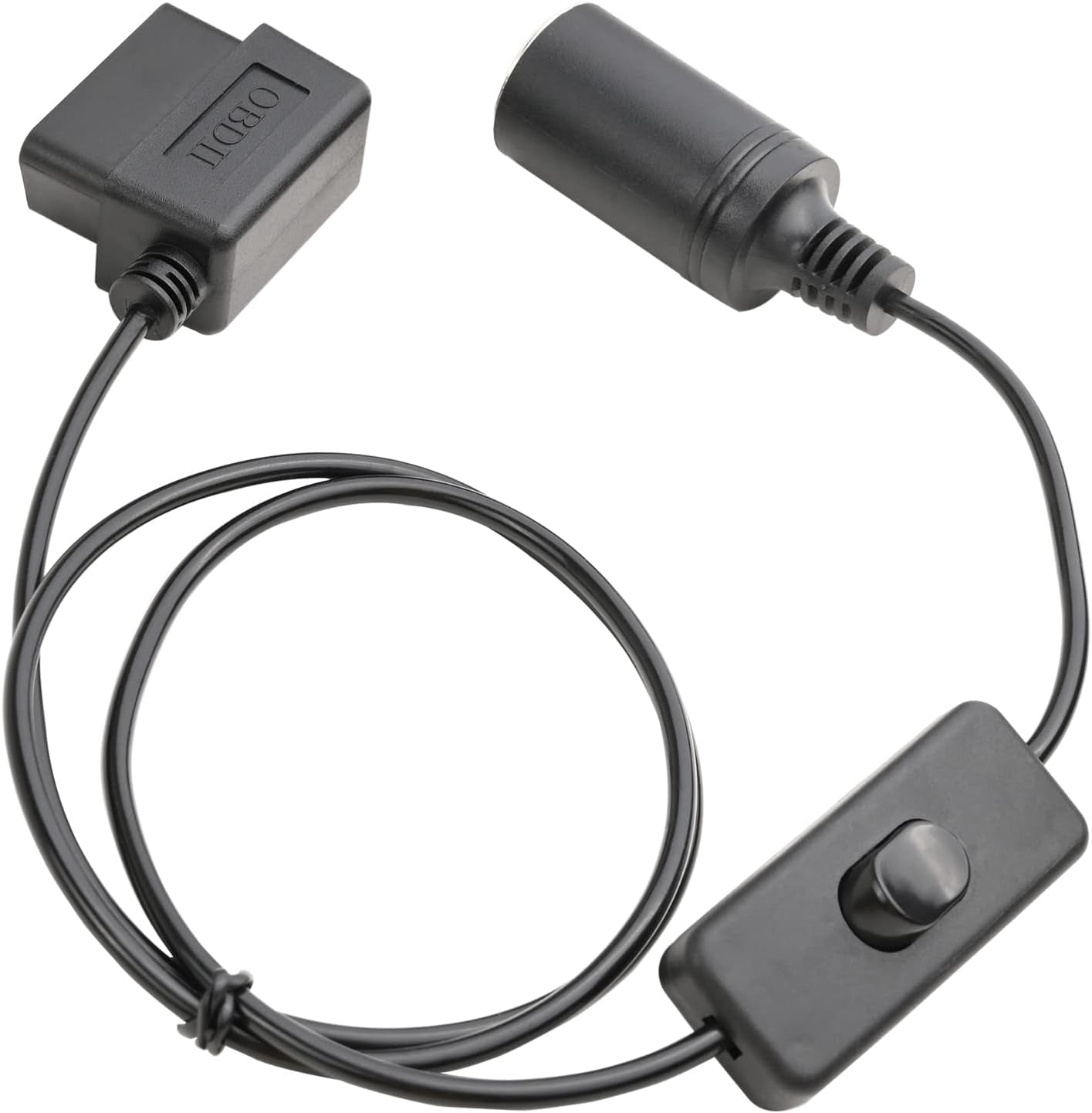1M/3.3ft Right Angle 1M/3.3ft OBD2 Male to Cigarette Lighter Female ...