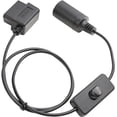 1M/3.3ft Right Angle 1M/3.3ft OBD2 Male to Cigarette Lighter Female ...
