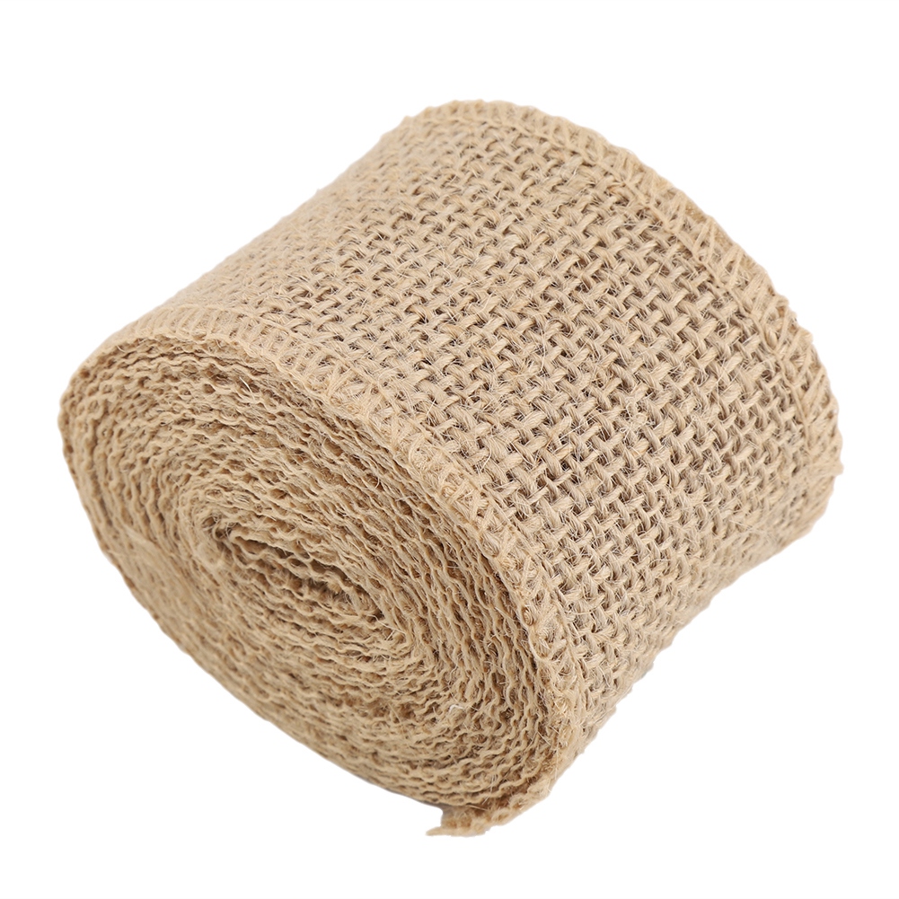 1M/3M/5M Rustic Wedding Decor Natural Jute Hessian Burlap Ribbon Tape ...