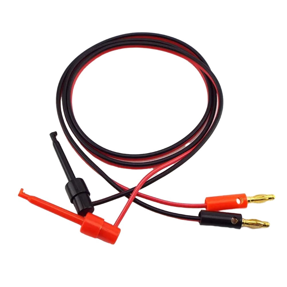 1M 4mm Banana Plug Connector To Hook Clamp Adapter for Multimeter Test ...