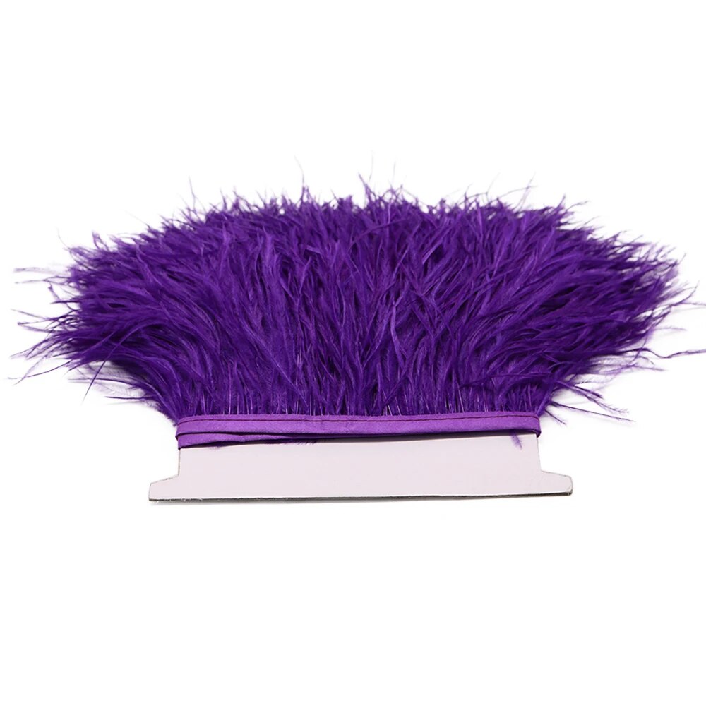 1M 5M 10M 8-10cm Black White Ostrich Feather Trims Ribbon Multicolor ...