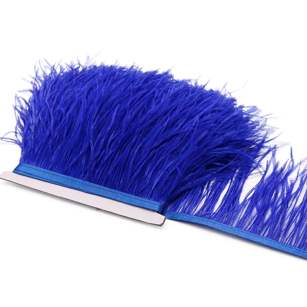 1M 5M 10M 8-10cm Black White Ostrich Feather Trims Ribbon Multicolor ...