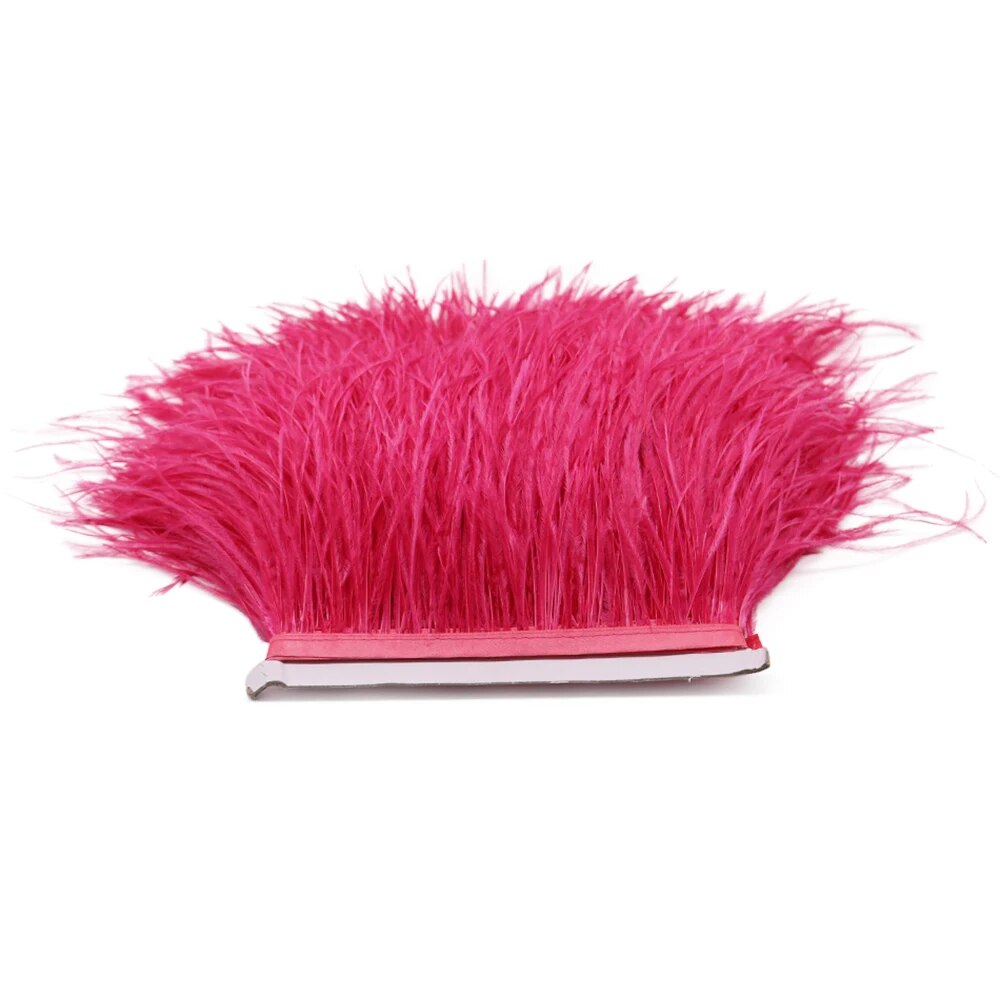 1M 5M 10M 8-10cm Black White Ostrich Feather Trims Ribbon Multicolor ...