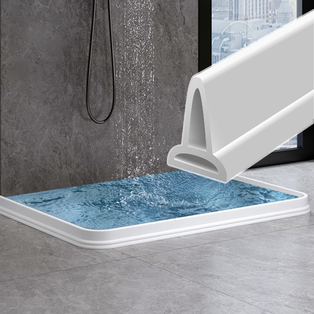 1M Bathroom Shower Water Stopper Water Shower Dam Barrier Seal Strip ...