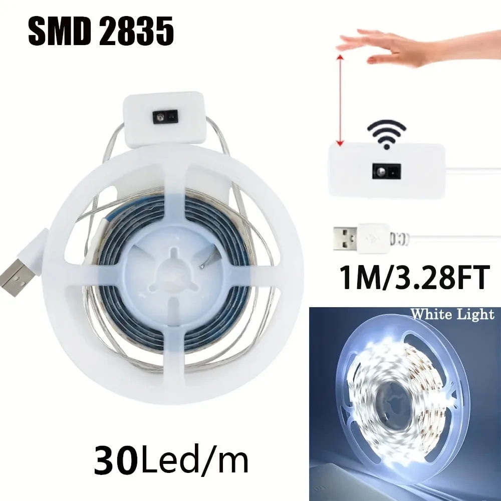 1M DC 5V LED Night Lamp USB Motion Sensor Dimming LED Strip Lights ...