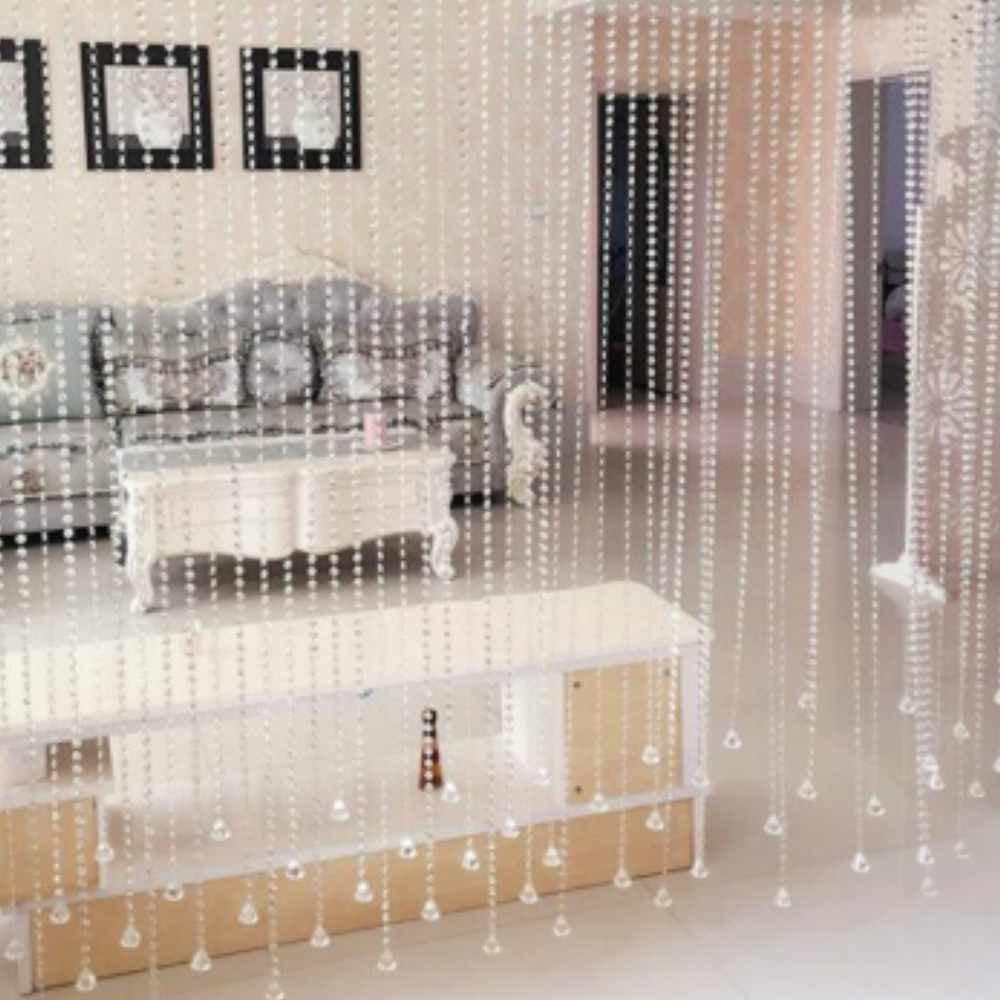 1M Home Decorative Beaded Delicate Artificial Crystal Windows Porch ...