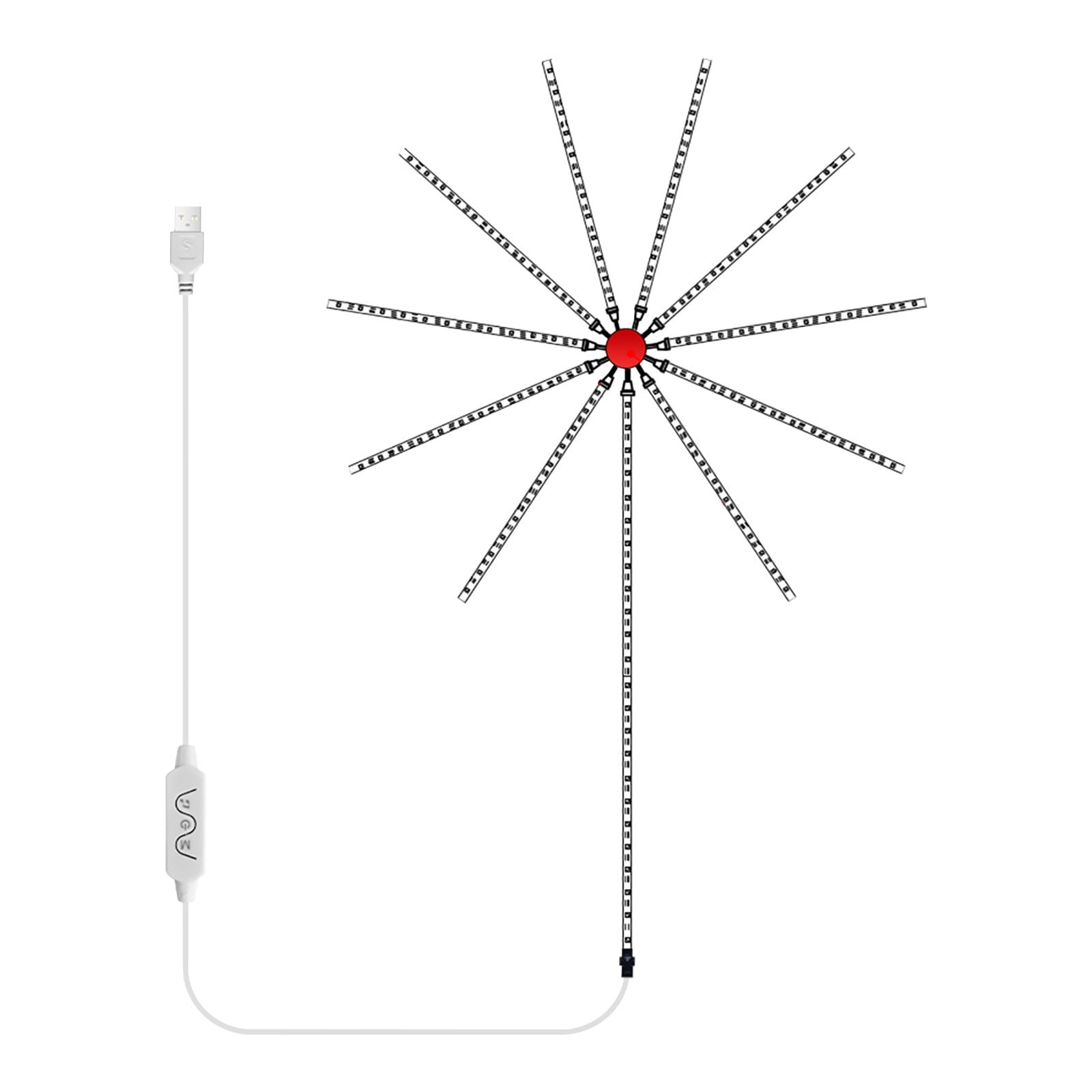 1M LED Firework Light Strip with Bluetooth Music Sync - Interactive RGB ...