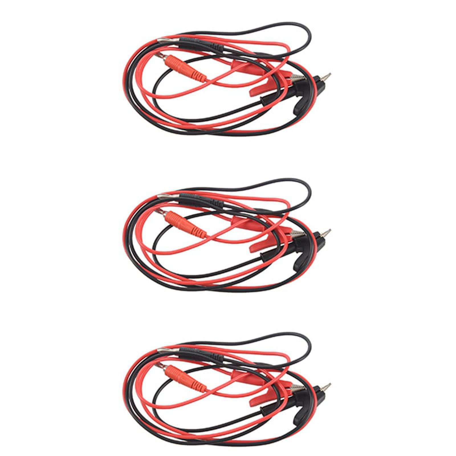 1M Long Alligator Clip to Banana Plug Test Cable 3 Pair for Multimeter ...