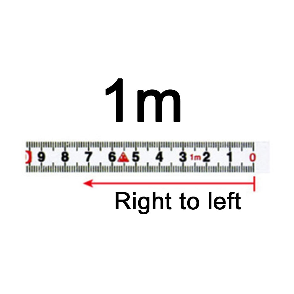 (1M Reverse) Adhesive Scale Steel Ruler Forward Reverse Middle Dividing ...