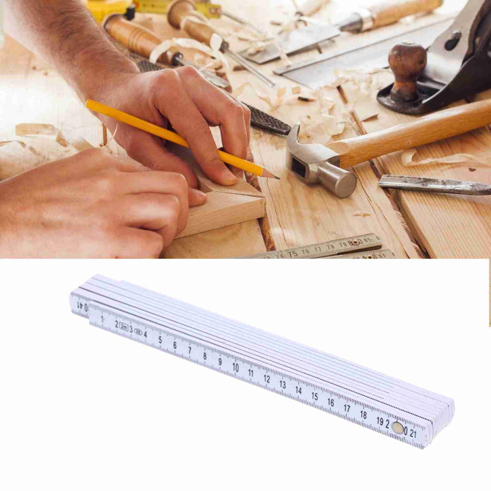 1M Slide Ten-Parts Fold Up Rulers 3ft Folding Versatile Inside Reading ...