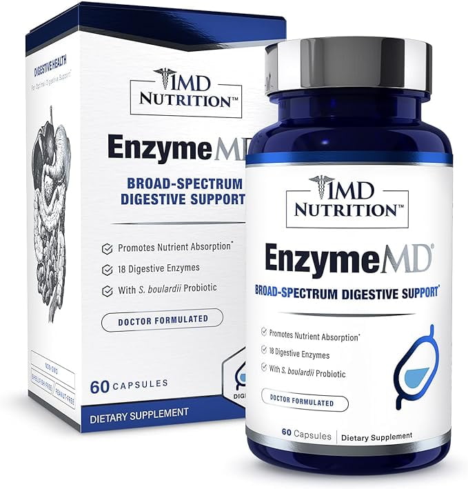 1MD Nutrition EnzymeMD - Digestive Enzymes Supplement - Doctor ...