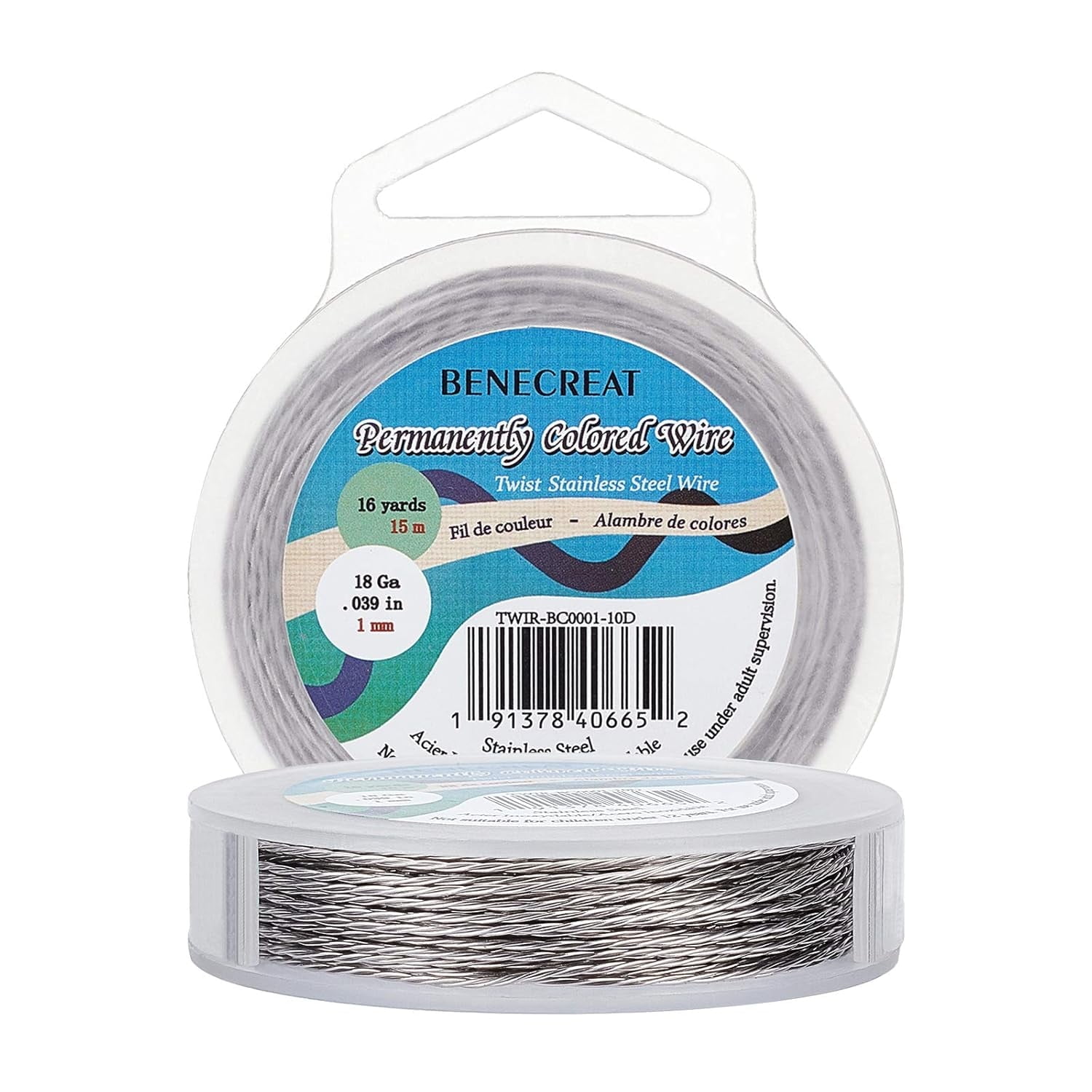 1MM 49FT Twist Stainless Steel Wire Stainless Bead String Wire for ...