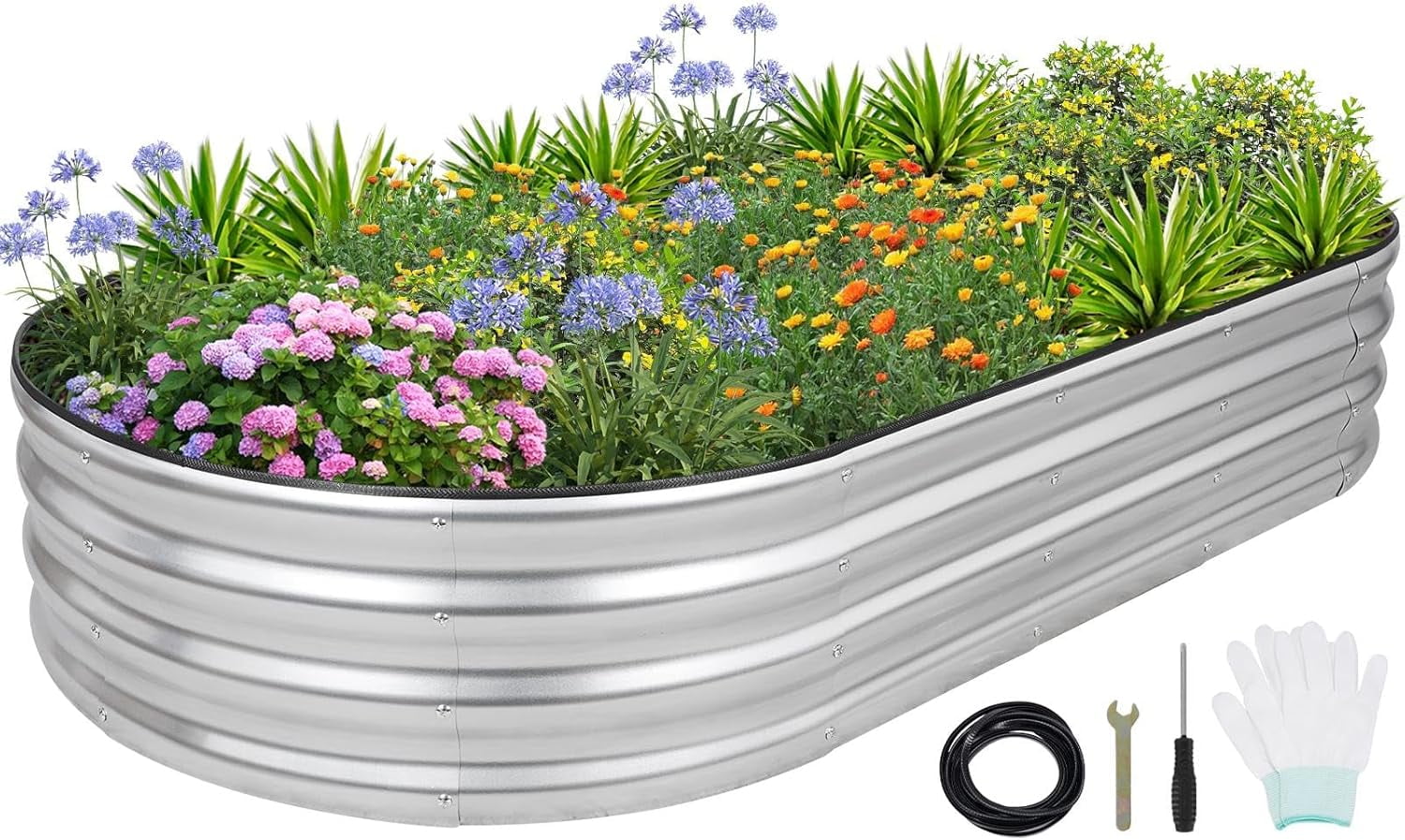 1MORE Galvanized Raised Garden Bed- Planter Garden Boxes Outdoor ...
